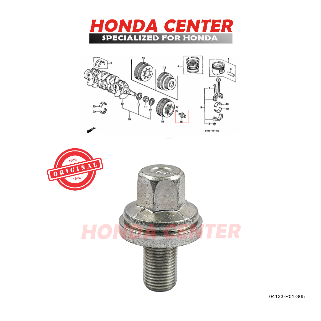 Jual Baut Puli Pully Puli Puly Kruk As Crankshaft Civic Nouva Nova ...