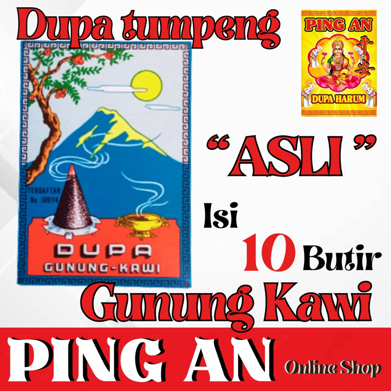 Jual Dupa Kerucut Cap “GUNUNG KAWI” Asli isi 10 Butir | Shopee Indonesia