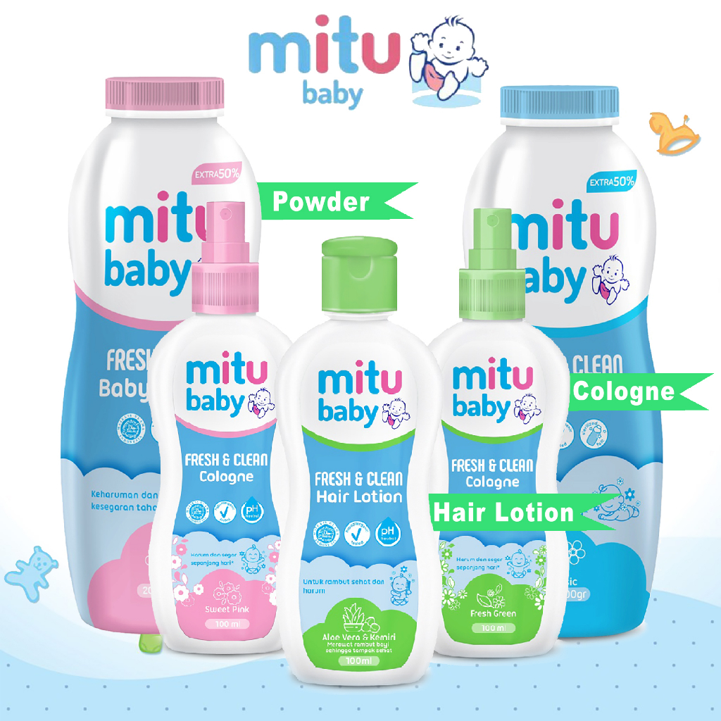 Jual Mitu Baby Powder / Hair Lotion/ Cologne Bedak Parfum Minyak Rambut ...