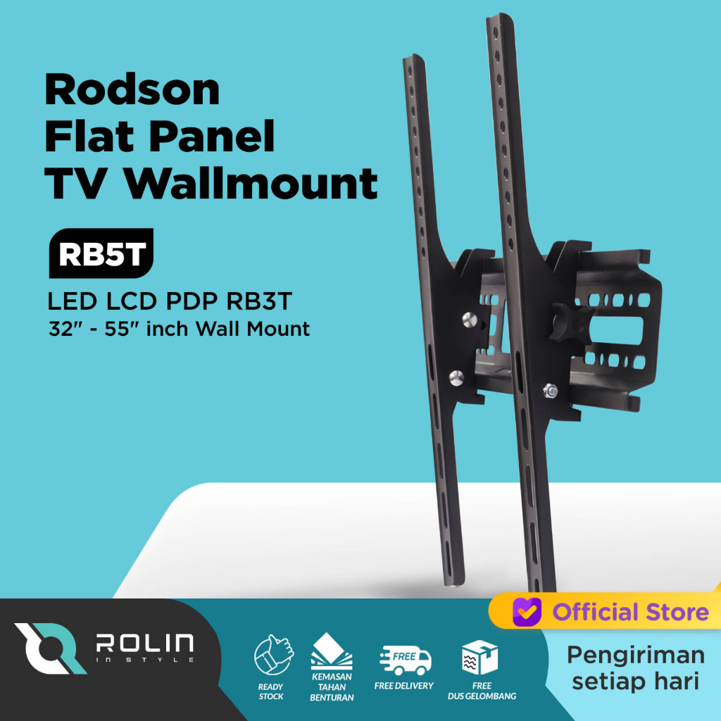 Jual Rodson Bracket TV Monitor LED LCD PDP RB5T 32"- 55" inch Wall ...