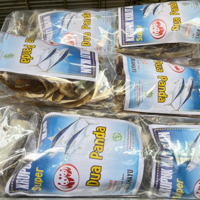 Jual KERUPUK KULIT IKAN REMANG MENTAH CAP 2 PANDA| 1KG | Shopee Indonesia