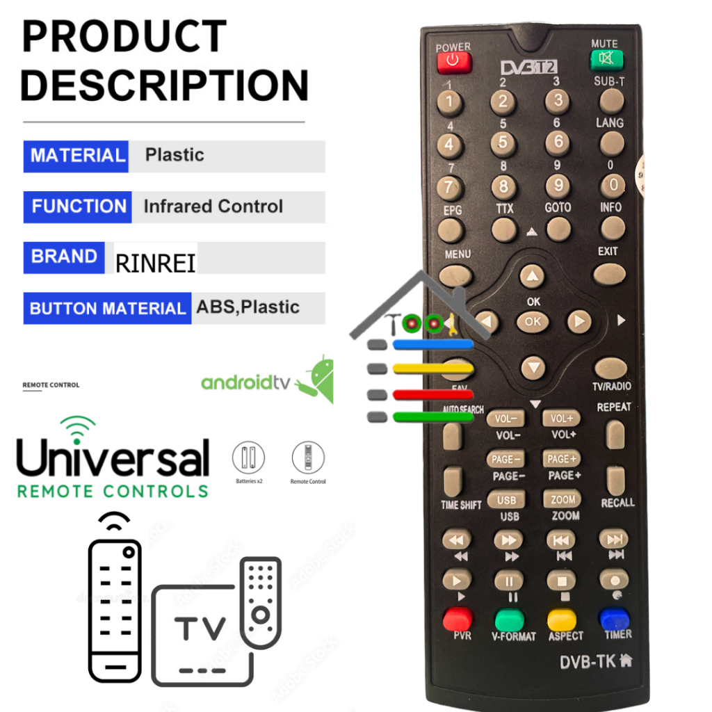 Jual REMOTE DVB T2 TK RINREI DRN511 511A | Shopee Indonesia