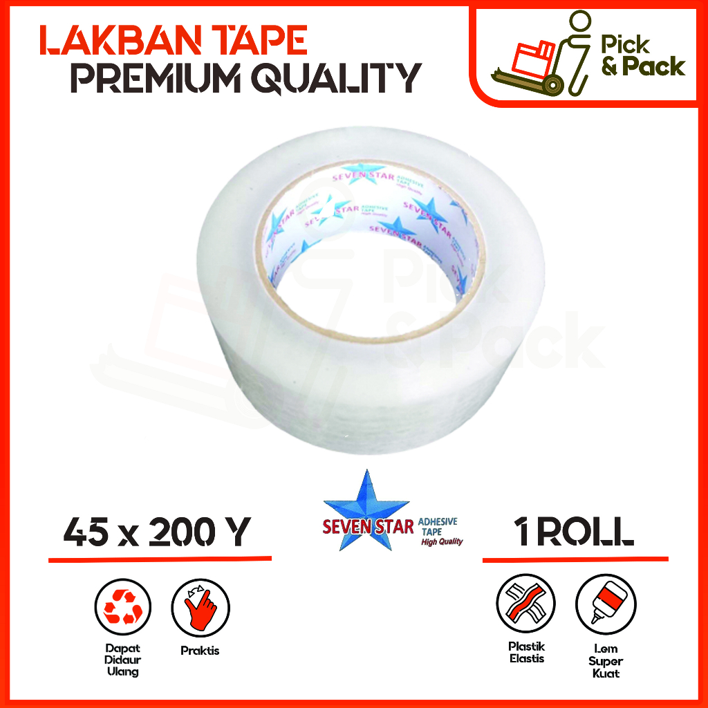 Jual LAKBAN 45X200Y / LAKBAN SEVEN STAR 45X200Y / SEVEN STAR LAKBAN 45 ...