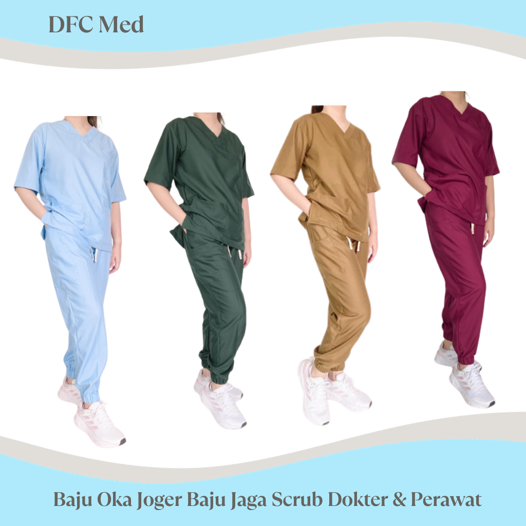 Jual Baju Oka Joger Baju Jaga Scrub Dokter Baju Ok Seragam Perawat DFC ...
