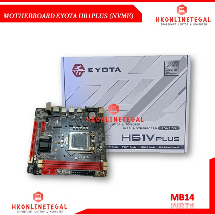 Jual MOTHERBOARD EYOTA H61 PLUS LGA 1155 (NVME) TERBARU/NEW | Shopee ...