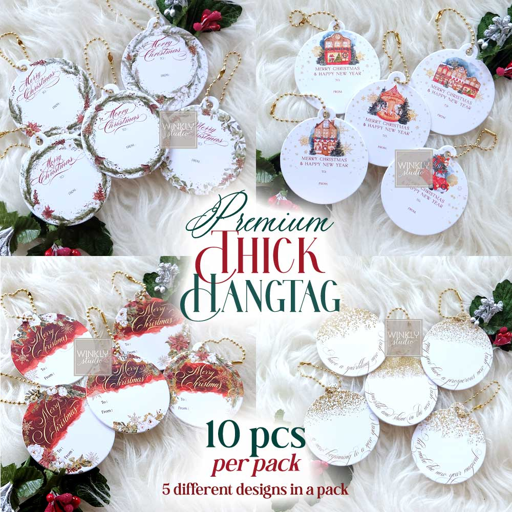 Jual 10 pcs/pack PREMIUM Christmas Hang Tag Tebal Natal / Thick Tag ...