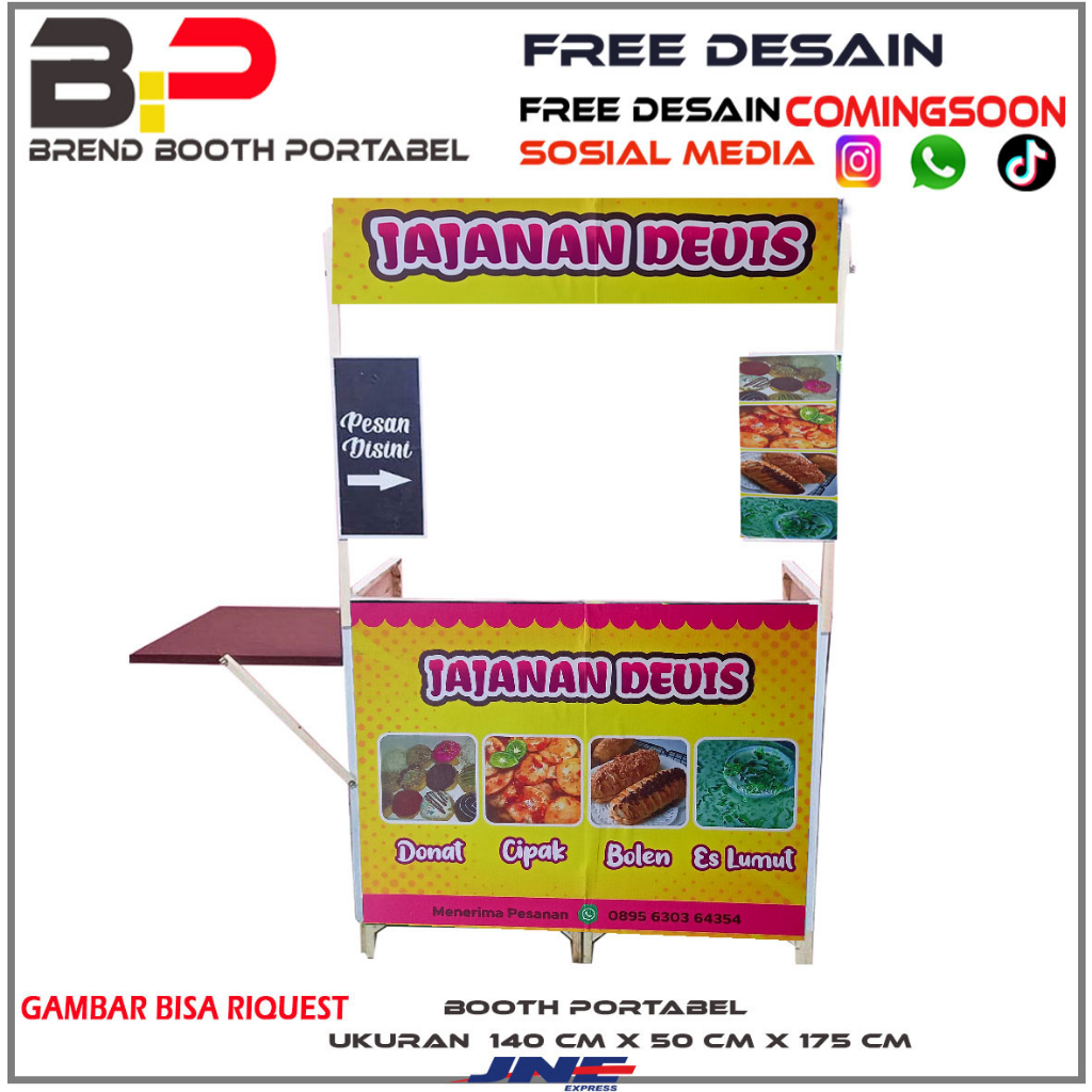 Jual Booth Portable 140 x 50 x 175 / Gerobak Lipat / Meja Jualan ...