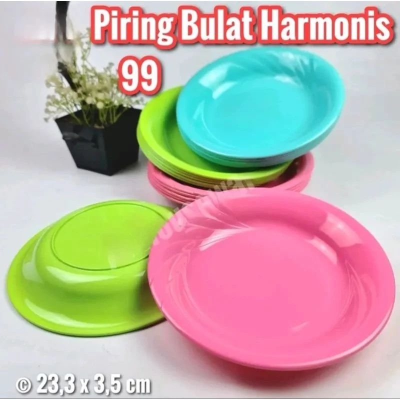 Jual { 1 Pcs / 3 Pcs } Piring Harmonis 99- Piring Plastik Cantik ...