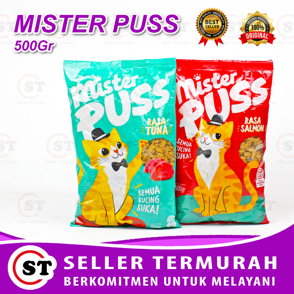 Jual Makanan Kucing 500gr Mister Puss 500 Gr Mr. Puss Freshpack Cat Dry ...