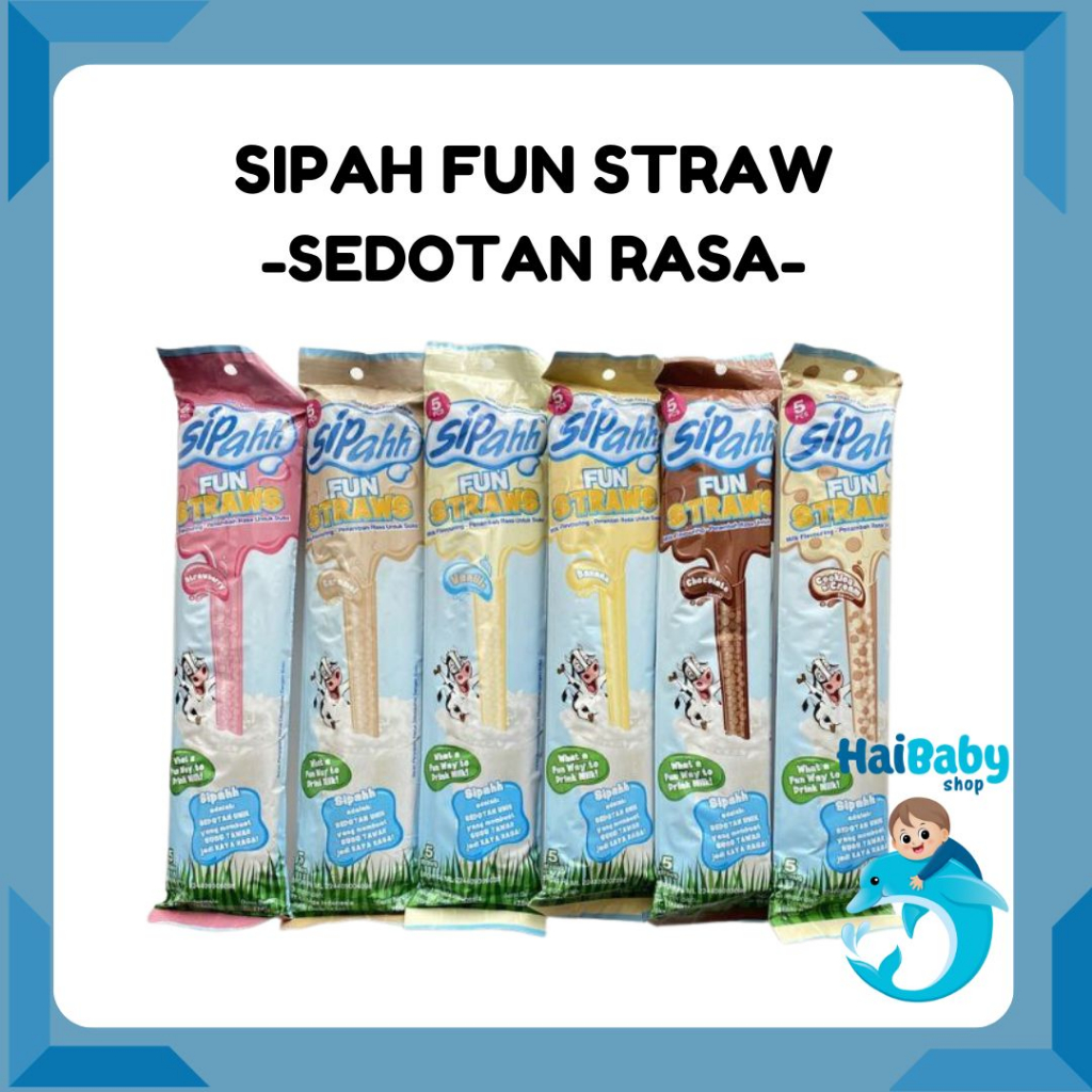 Jual Sipahh Fun Straw pack / Sedotan Susu Unik pemberi rasa Sipah ...