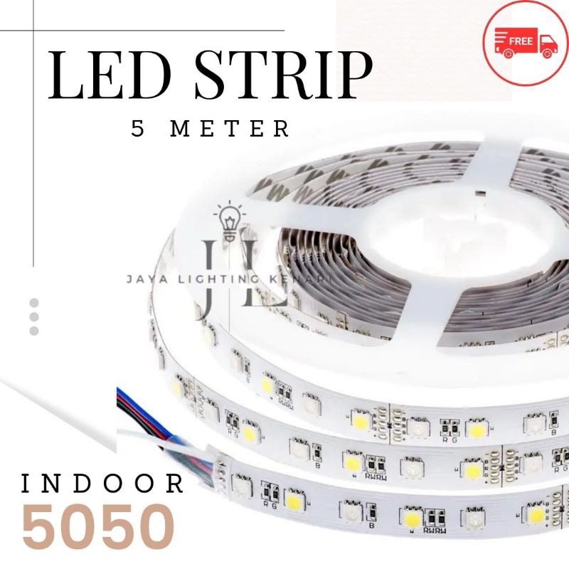 Jual Led Strip Light Mata Besar 5050 SMD / Led Strip light Indoor 5 ...