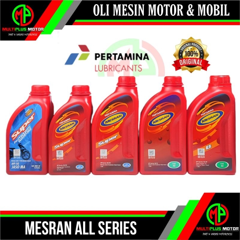 Jual Oli mesin MOTOR & MOBIL PERTAMINA MESRAN SUPER 4T B SAE 40 ...