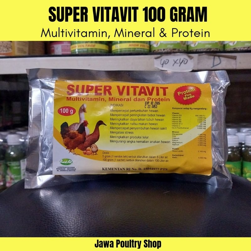 Jual SUPER VITAVIT 100 GRAM ORIGINAL - Multivitamin, Mineral, dan ...