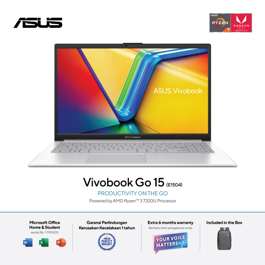 Jual ASUS Vivobook Go 15 OLED (E1504) E1504FA-OLED351 (AMD Ryzen™ 3 ...