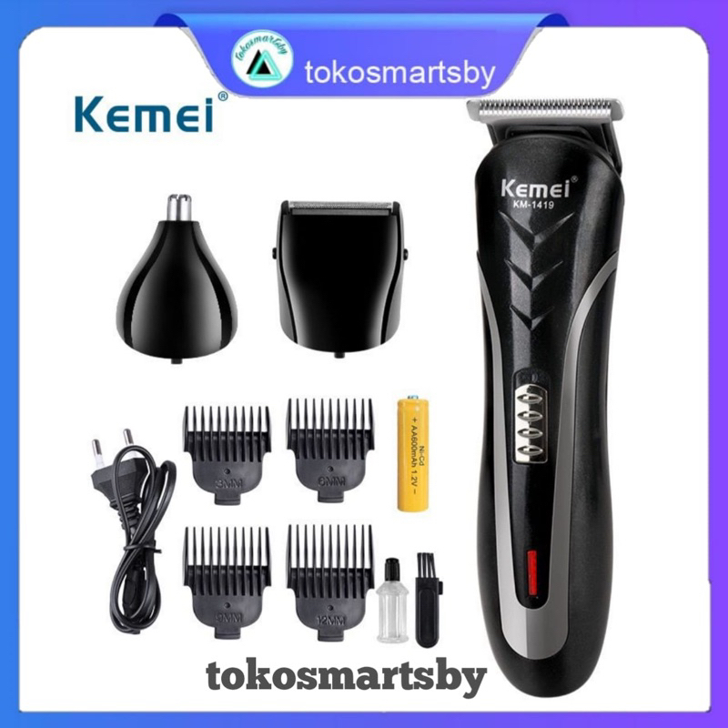Jual Mesin Cukur 3 in 1 Kemei KM-1419 Clipper Rechargeable Alat Cukur | Shopee Indonesia