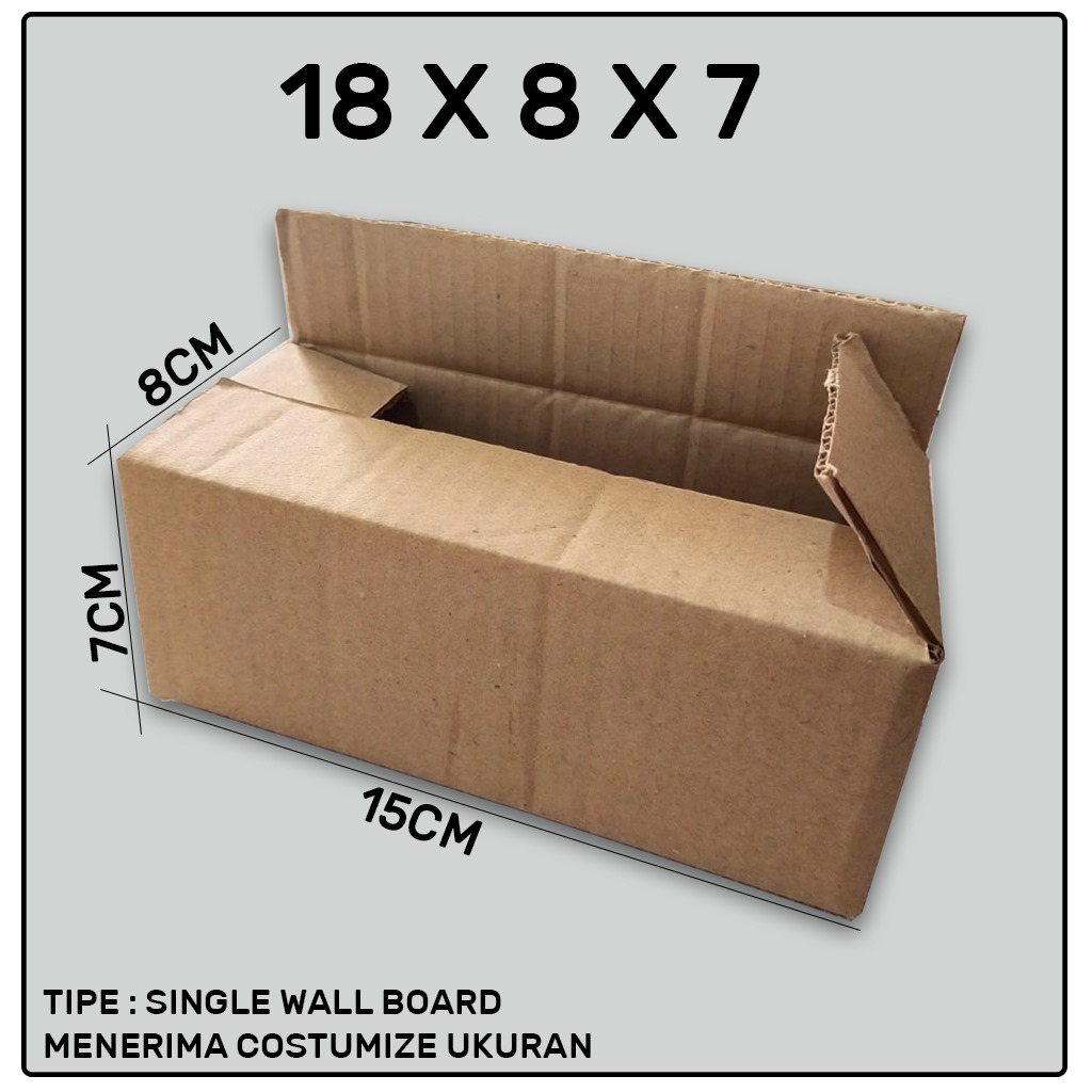 Jual karton box kardus packing kemasan kardus 18 x 8 x 7CM | Shopee ...