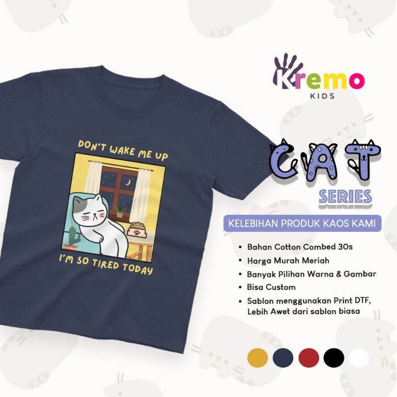 Jual kaos Kremo kids meowww Jual kaos Kremo kids meowww