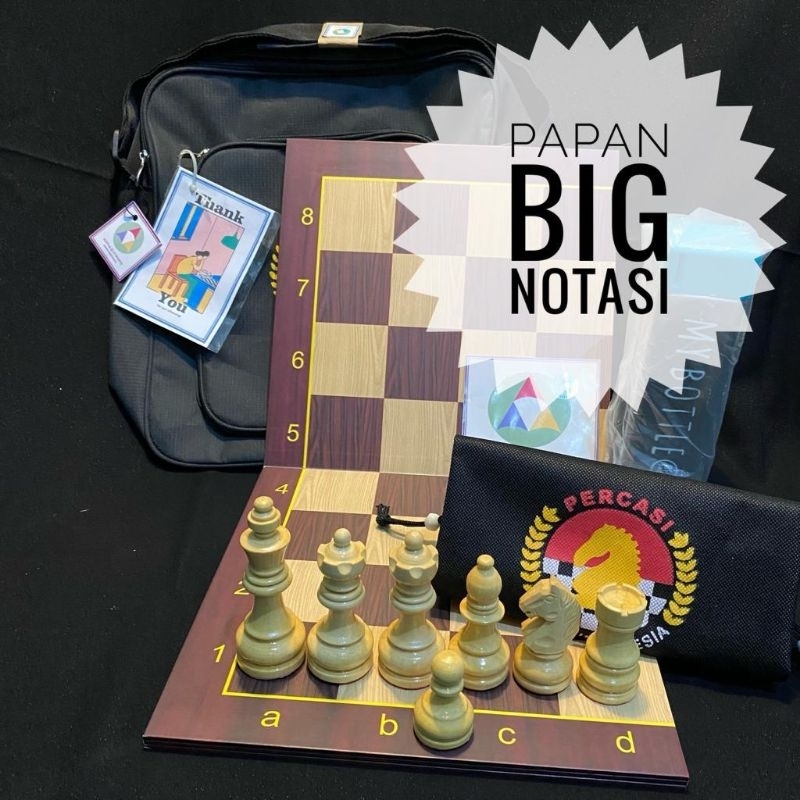 Jual Papan Catur Set Standar PERCASI Buah Kayu Mentaos Rapi Halus ...