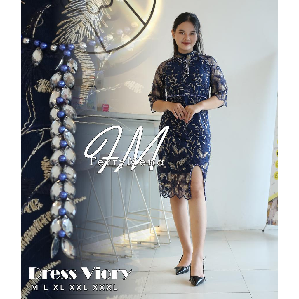 Jual Dress Natal Tille Twotone Payet Terbaru Viory//Dress Modern//Dress ...