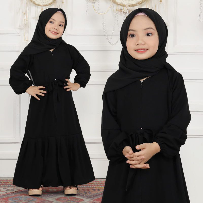 Jual Gamis Hitam Motif Gamis Ibu Ibu Abaya Jetblack Gamis Arab Baju ...