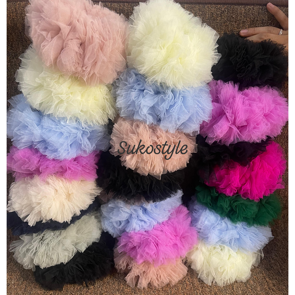 Jual Promo Scrunchie Cepol Hijab Tile Tille Jumbo/Ikat Rambut Hijab ...