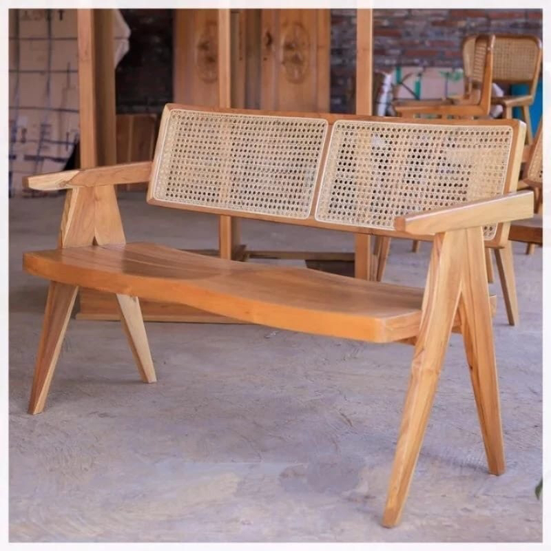 Jual BANGKU RETRO MINIMALIS BANGKU KURSI A BANGKU ROTAN KAYU JATI ...