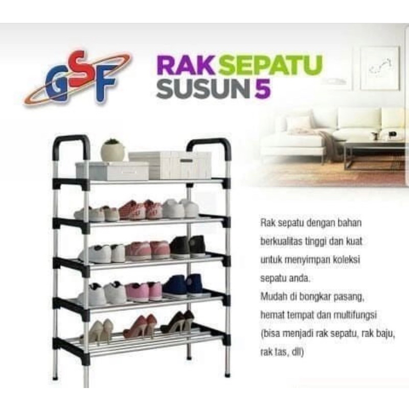 Jual Rak sepatu 5 susun/ Rak sendal/ Rak | Shopee Indonesia