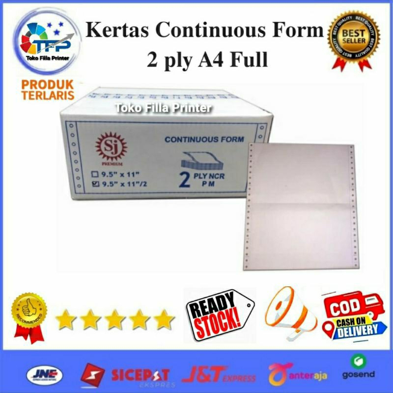 Jual Kertas Continuous Form 2 ply A4 Full | Shopee Indonesia