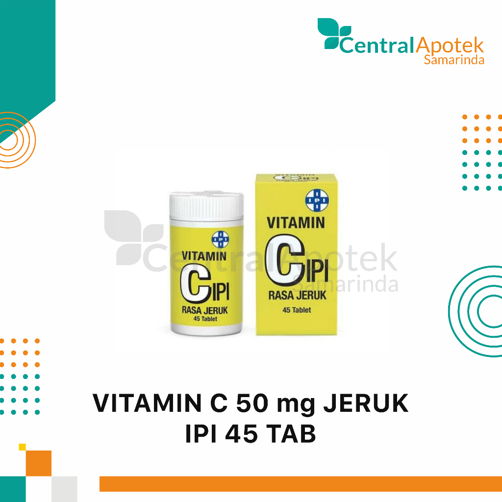 Jual Vitamin C IPI Rasa Jeruk Isi 45 Tablet / Botol / Vitamin C untuk Meningkatkan Kekebalan ...