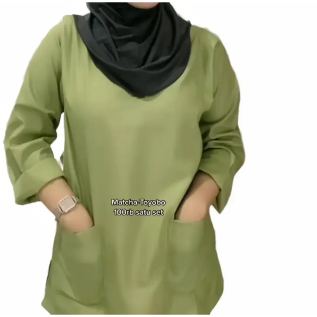 Jual TOYOBO matcha baju jaga oka ok perawat dokter bidan nakes | Shopee ...