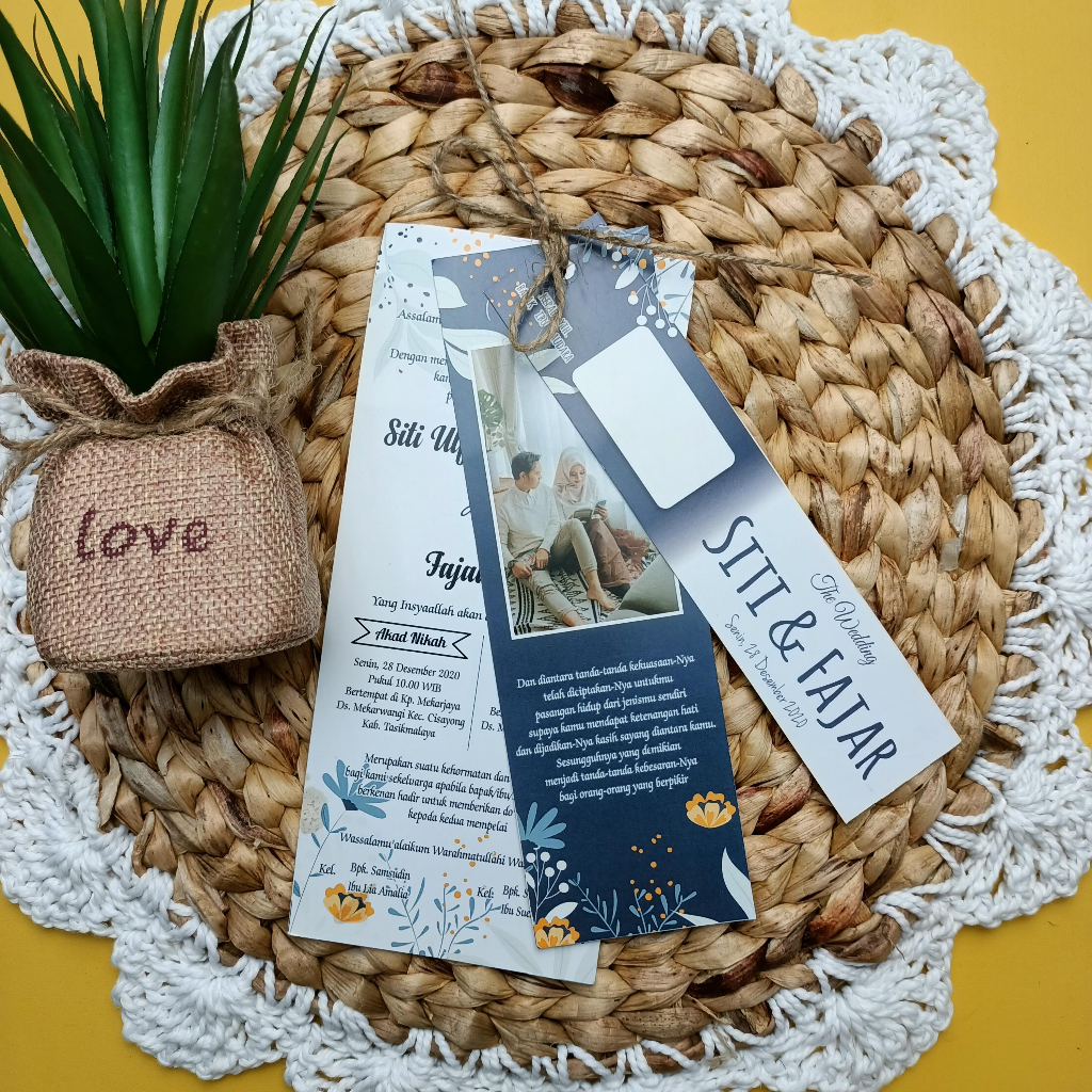 Jual Undangan tali rami/undangan hangtag kekinian | Shopee Indonesia