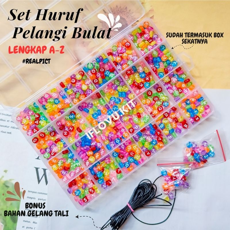 Jual Set Manik Huruf Lengkap A sampai Z FREE TALI | Manik Manik Mote ...