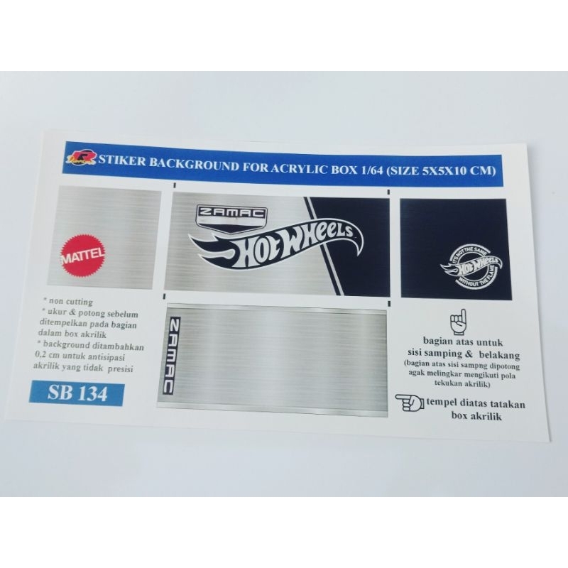 Jual Stiker Background Kotak Akrilik 1/64 SB134 Zamac | Shopee Indonesia