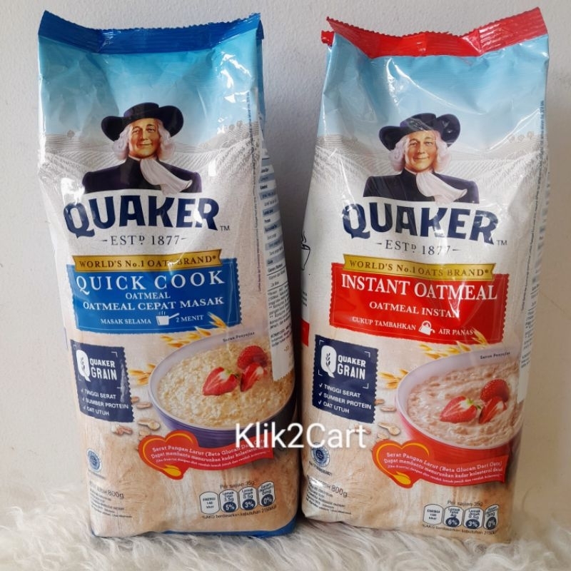 Jual Quaker oat instant 800gr / oatmeal / instant oatmeal / instant oat ...