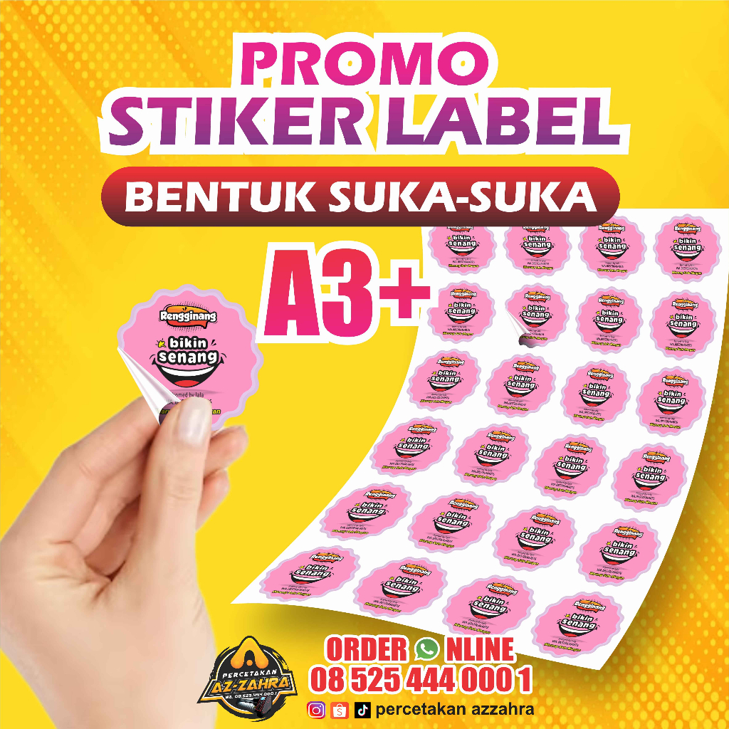 Jual STIKER LABEL BONTAK/CROMO A3 CUTTING | Shopee Indonesia