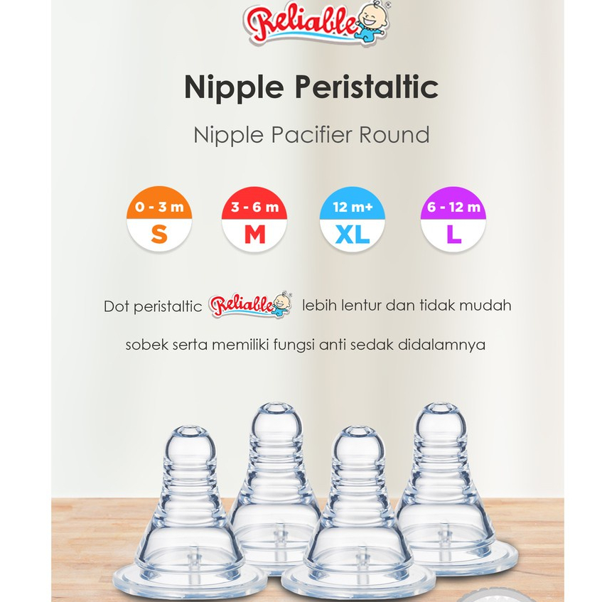 Jual RELIABLE Nipple PERISTALTIC Prolate Pentil Dot Satuan / 1pcs ...