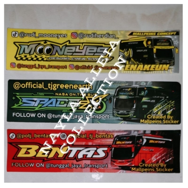 Jual stiker bus panjang sticker buss telolet isi 20 stiker | Shopee ...