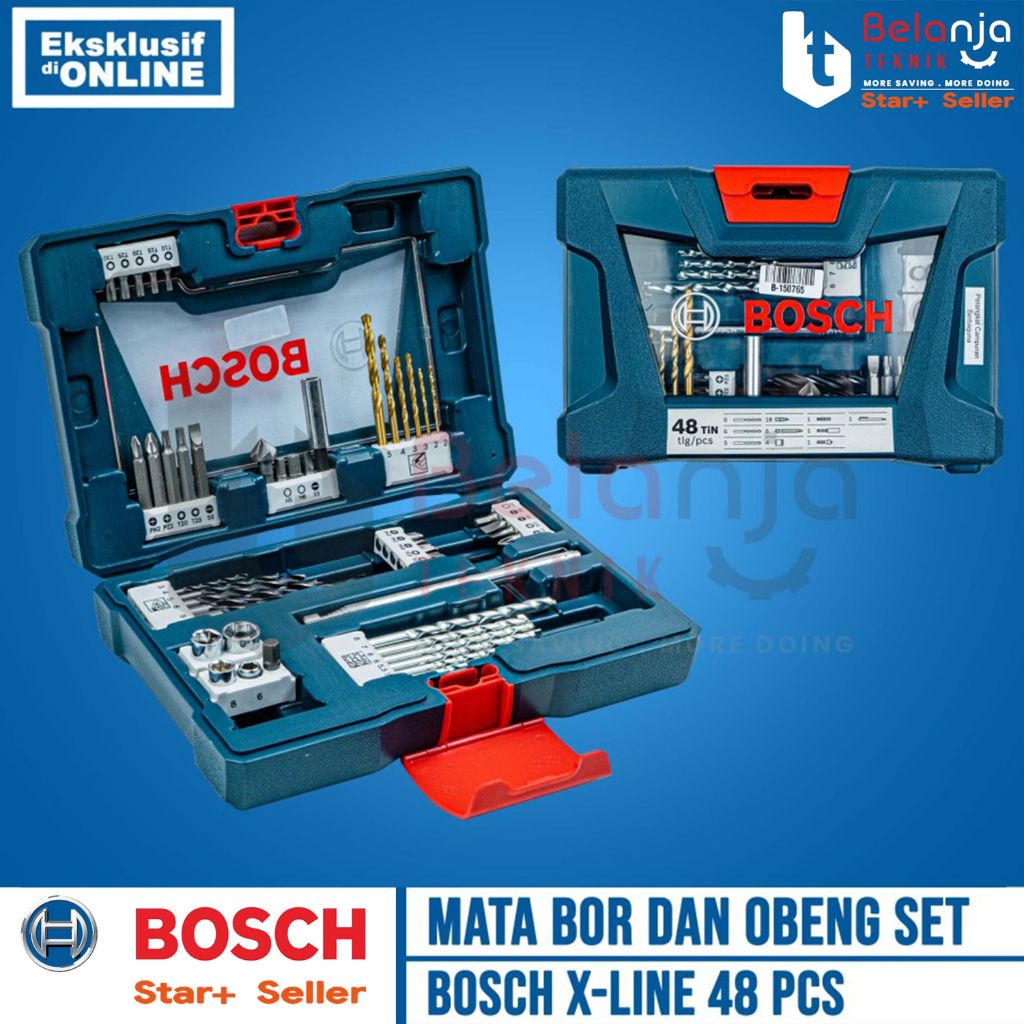 Jual Bosch Mata Bor Dan Obeng X-Line 48 PCS Titanium Drill And ...