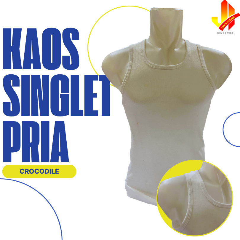 Jual SINGLET PRIA CROCODILE PUTIH ORIGINAL | Shopee Indonesia