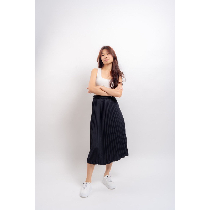 Jual Popura Winnne Rok Plisket 7/8/Played Skirt | Shopee Indonesia