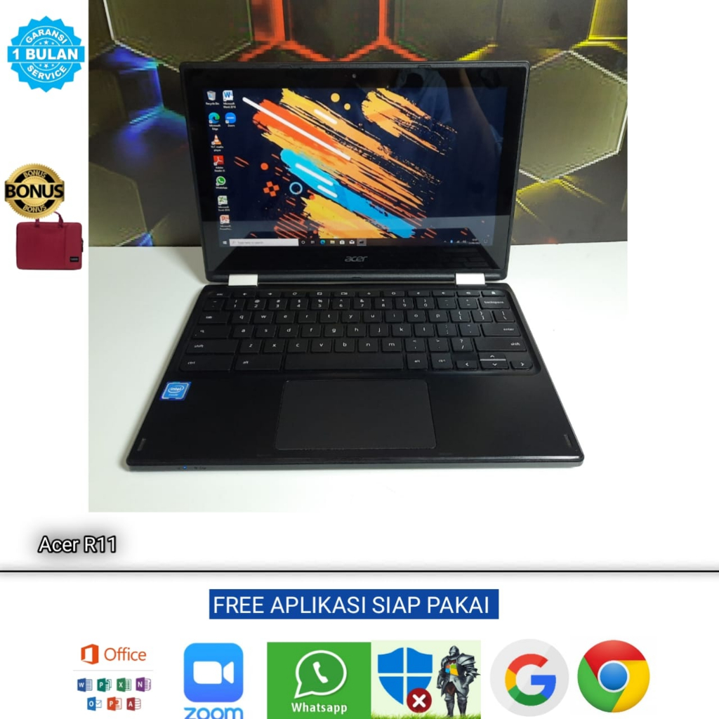 Jual Laptop Acer R11 Intel Celeron Ram 4GB SSD 32+128GB SD Card Integreted Windows 10 | Shopee ...