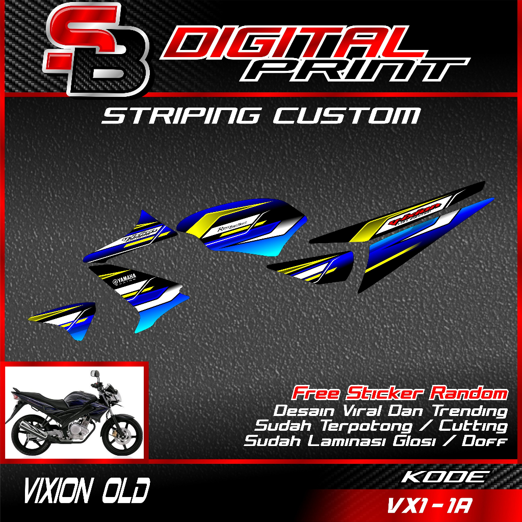 Jual striping vixion old 150 gen 1 - sticker variasi motor vixion old ...