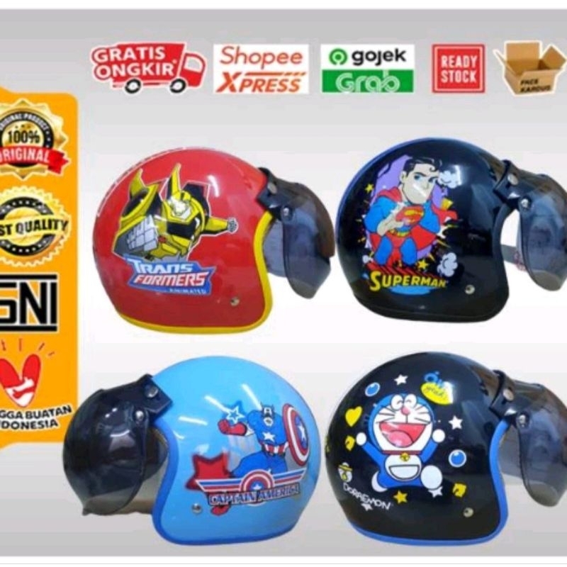 Jual Helm Anak / Helm Kids / ANT MINI POSH BLACK | Shopee Indonesia