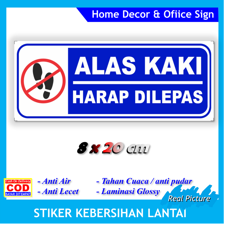 Jual Stiker label new alas kaki harap dilepas kebersihan lantai sticker ...