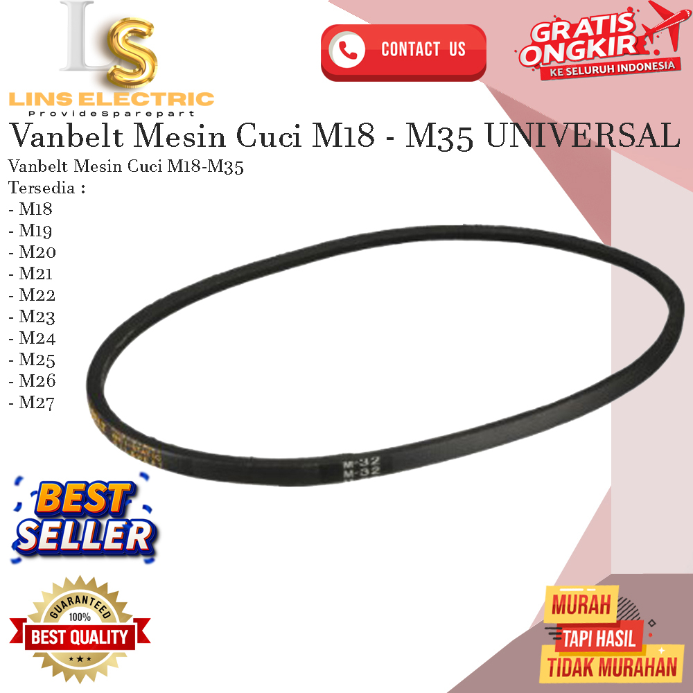 Jual Van Belt Mesin Cuci ( M18-M35 ) | Shopee Indonesia