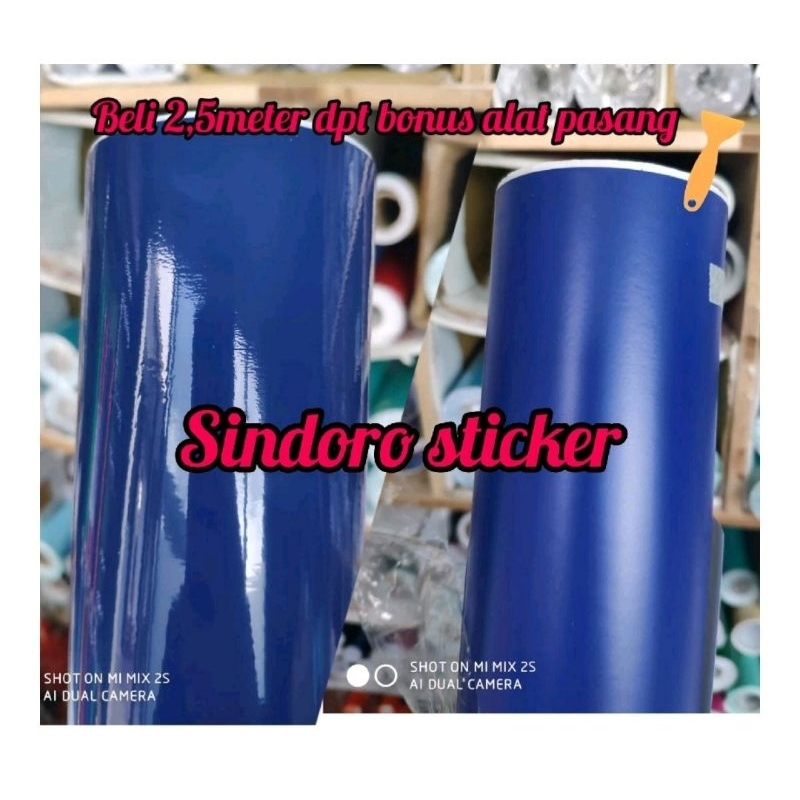 Jual Skotlet Sticker Motor Warna Biru Tua Glosy Sticker Motor Biru Tua ...
