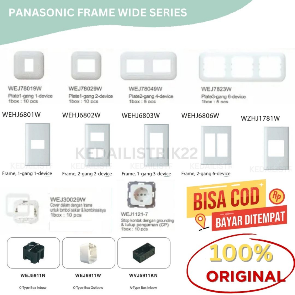 Jual FRAME WIDE SERIES PANASONIC WEJ WEHJ WZHJ | Shopee Indonesia