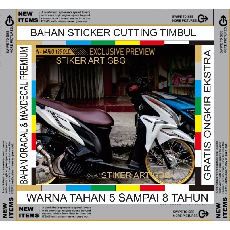 Jual #striping garis simple cuting Vario 125 old /striping garis keren ...