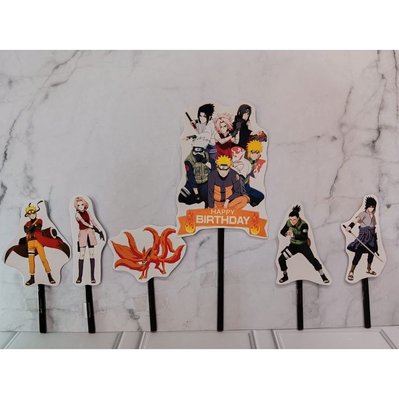 Jual CAKE TOPPER NARUTO /CAKE TOPPER KERTAS HAPPY BIRTHDAY | Shopee ...