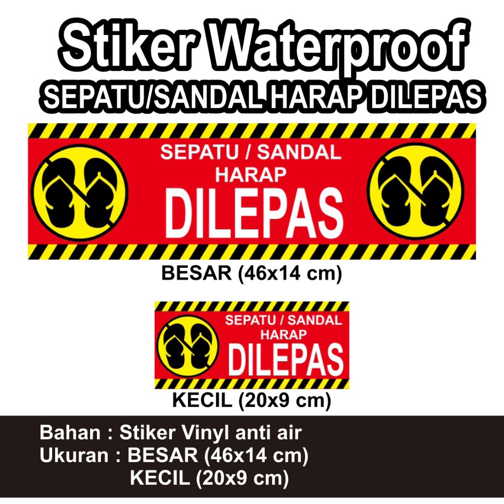 Jual Stiker Waterproof SEPATU/SANDAL HARAP DILEPAS | Shopee Indonesia